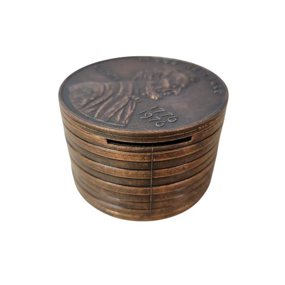 CCC 1975 | Accents | Vintage Penny Bank Bicentennial 976 Penny Stack ...